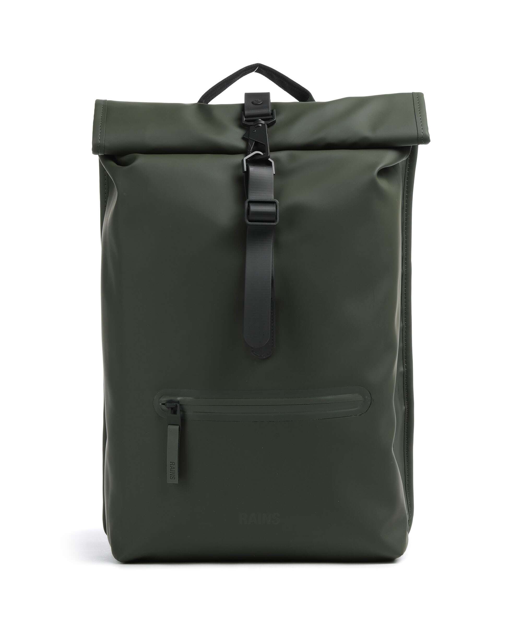 Rains Rolltop Rucksack 16″ Polyurethane, Polyester green - RAINS-13320 ...