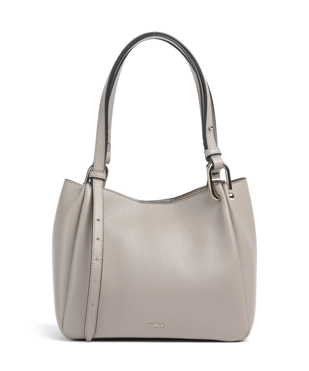 Furla Nuvola M Beuteltasche genarbtes Leder cachemire gray - WB02020 ...